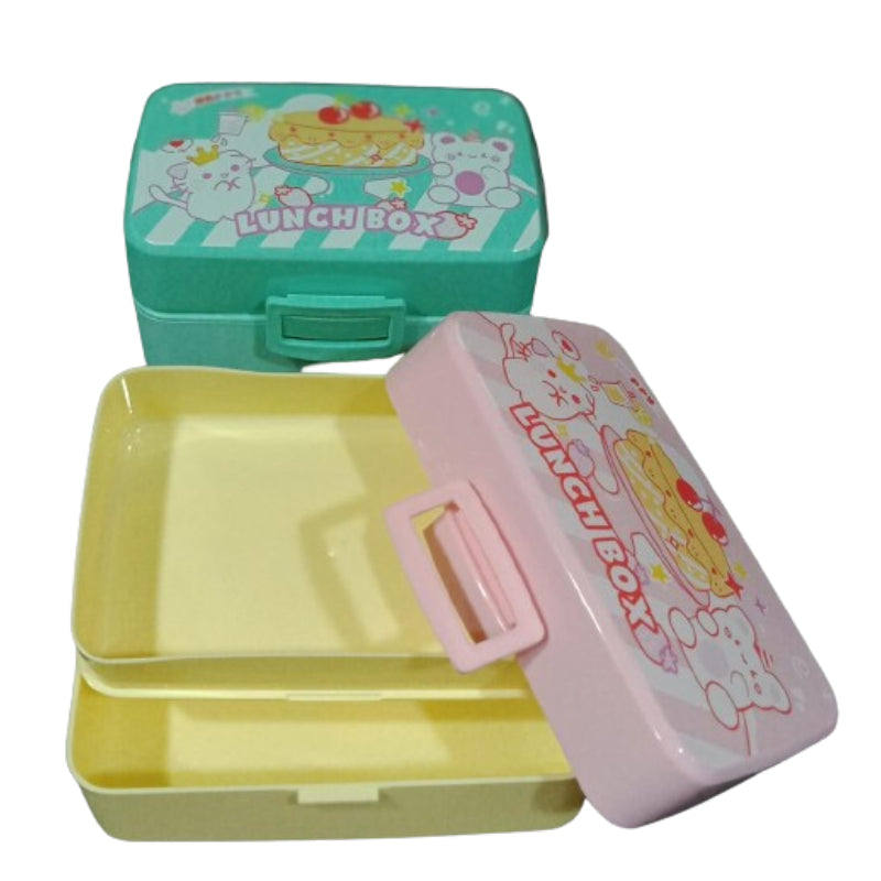 Cartoon Theme Double Layer Lunch Box – Giggle Nest