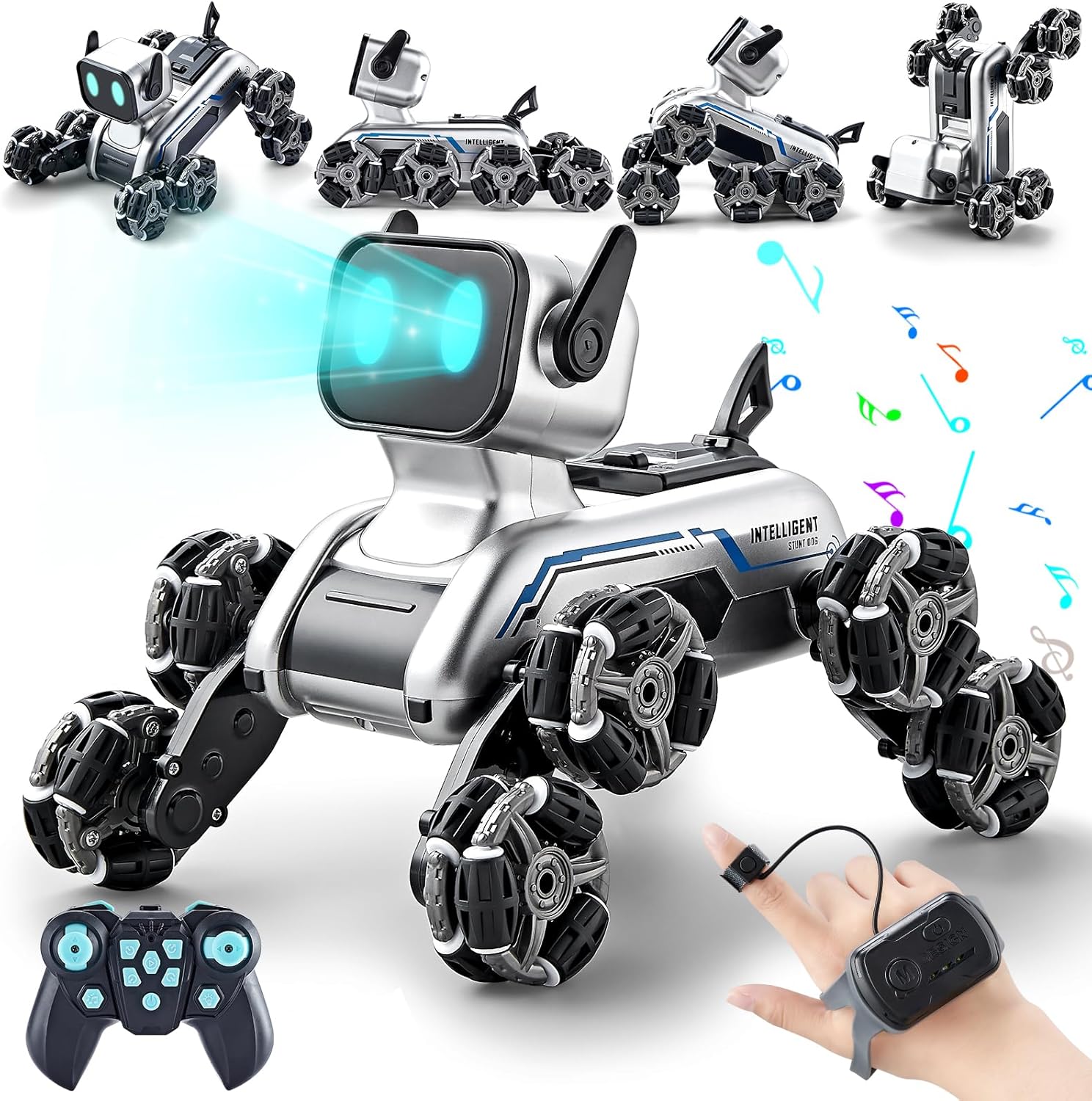 8WD Gesture Sensing RC Stunt Robot Dog Car – Remote Control Drift Clim ...